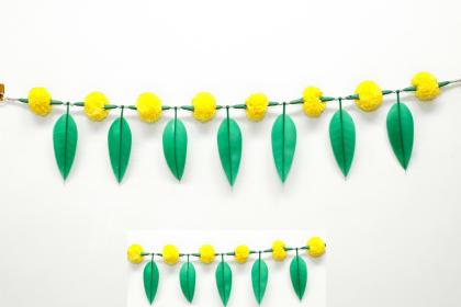 NARYA TRADITIONAL Artificial Mango Leaves And Marigold Flower & Mango ...