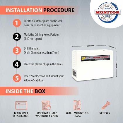 Monitor (100% Copper) Voltage Stabilizer for Inverter AC , Split AC ...