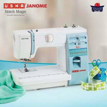 USHA Janome Stitch Magic 57 Stitch Function Automatic Electric Sewing ...