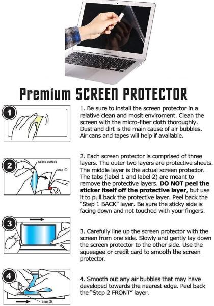 WETEK Laptop Screen Guard 14 inch 3 Layer Protection Transparent ...