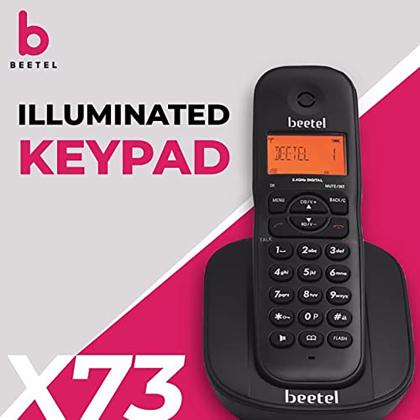 Beetel X73 Cordless 2.4Ghz Landline Phone with Caller ID Display, 2-Way ...