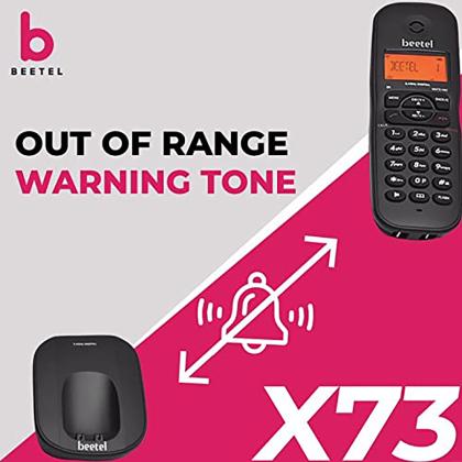 Beetel X73 Cordless 2.4Ghz Landline Phone with Caller ID Display, 2-Way ...