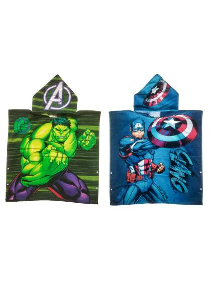 Athom Living Marvel Captain America and Hulk Kids Hooded Bath Towel ...