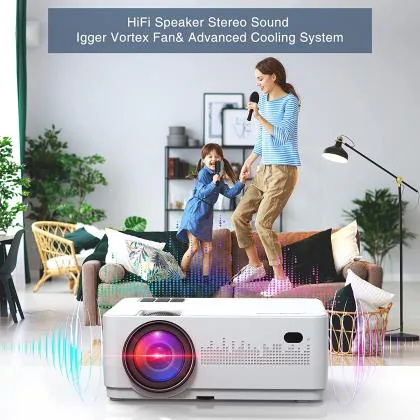 AUN S13 Smart HD Projector for Home 1080p Support 5000 Lumens WiFi ...