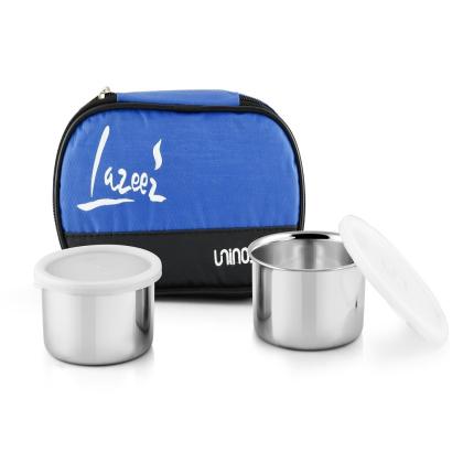 UNINOX Lazeez Insulated Fabric Bag | 2 Stainless Steel Containers Lunch ...