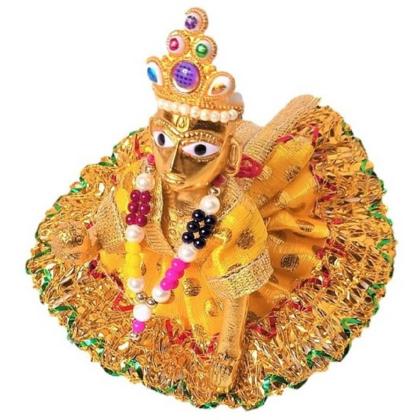 LOTUS RISE Size No.03 Pittal Laddu Gopal Statue Pital Brass Murti Kanha ...