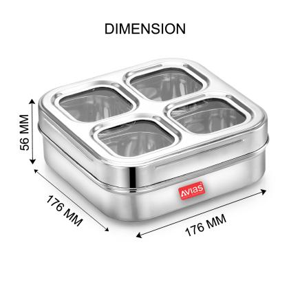 Avias 4 Square spice box Design - JioMart