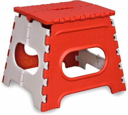 Metrolife Plastic Red Strong Folding Step Stool (Pack Of 2) - JioMart