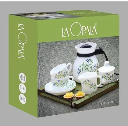 La Opala Melody Tea Set of 15, White, Standard (LOP/TC/TS/15) - JioMart