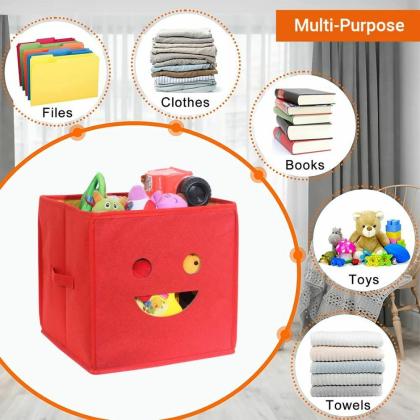 PrettyKrafts Smiley Emoticon Multiutility Storage Box, Toy Organizer ...