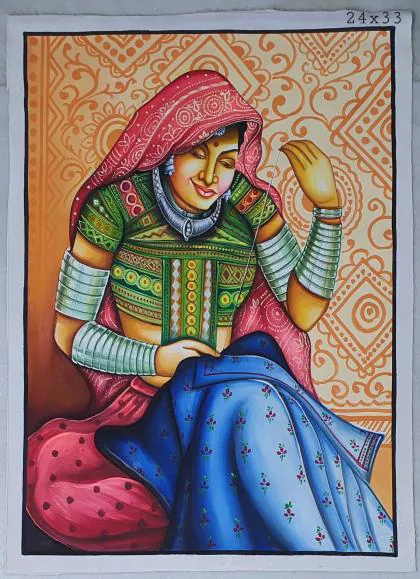 Hanish Arts & Crafts Modern Rajasthani Handmade Painting 24 inch x 36 ...