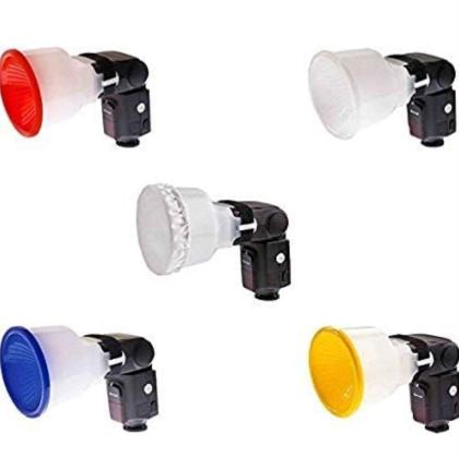 VTS Speed Light Flash Light Modifier Diffuser with 4 Colour Cap ...