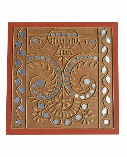Mutva Mud Work Art by Majikhan Engineered Wooden Handmade Wall Hanging ...