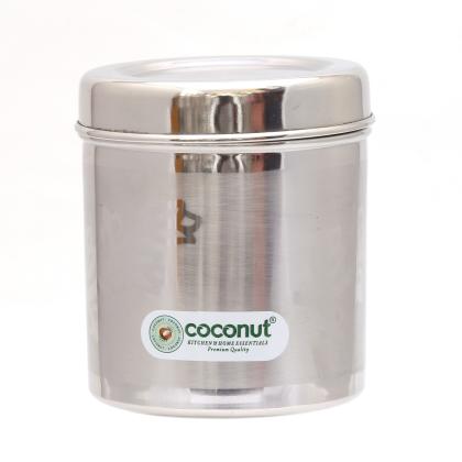 Coconut Stainless Steel Deep Dabba Set of 18 (500 ml+ 750 ml+ 1000 ml ...
