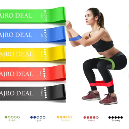 AJRO DEAL Resistance Loop Bands for Squats, Legs, Butt, Glutes and ...