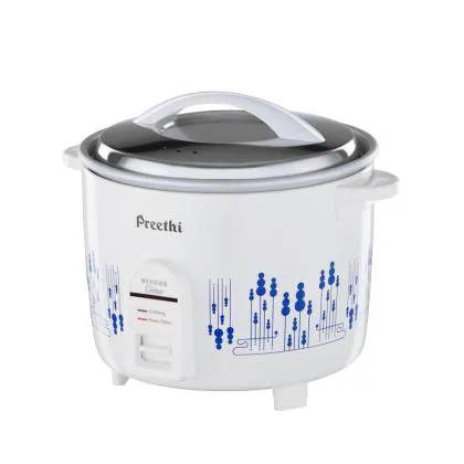 Preethi Glitter RC324, 2.2L Electric Cooker with Single Pan, White ...