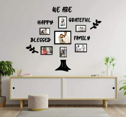 Paper Plane Design Family Tree Collage Photo Frames for Wall Decor Set ...