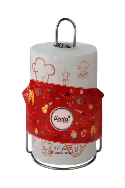 KITCHEN TOWEL DISPENSER WITH FREE PRINTED ROLL - JioMart