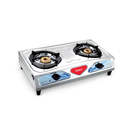 Impex IGS 12B 2 Burner Stainless Steel Manual Premium Finish Gas Stove ...