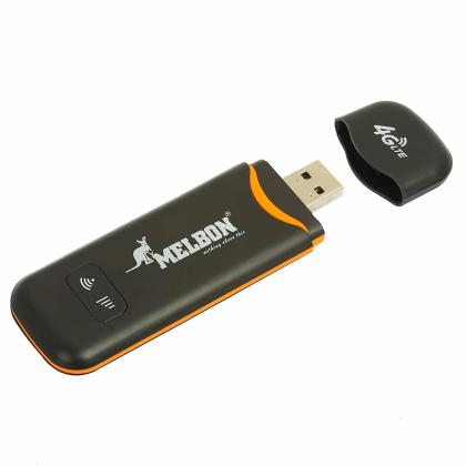 MELBON 4G LTE Wireless USB Dongle Stick with All SIM Network Support, Plug & Play Data Card with ...