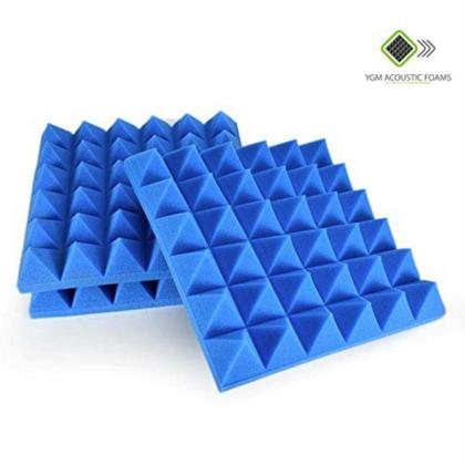 YGM Acoustic Foams Blue Pyramid Soundproofing Studio Acoustic Foam - 2 ...