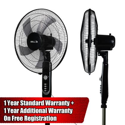 iBELL STORM18 Pedestal Fan, 5 Leaf, 18" / 457mm Long (Black) - JioMart