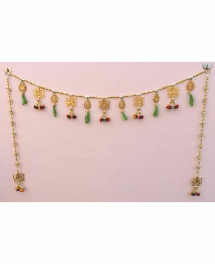 CREYENTES Ganpati Toran For Door Latest Design With Green Tessal Toran ...