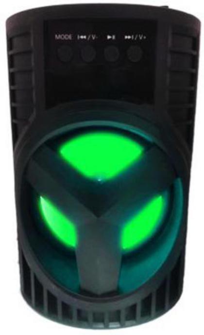 Techel Black Bluetooth Speaker With Led Light - JioMart