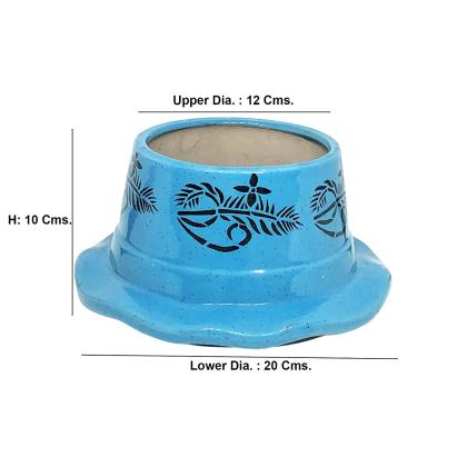 Shopmefast Ceramic Cap Shaped Pots Planters With Saucers - JioMart