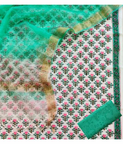 Jaipur Handblock Print Dress Material, A splendid work of traditional ...