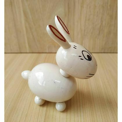 Channapatna Toys Wooden Spring Head Rabbit Toy for Kids( 1 Year+ ...