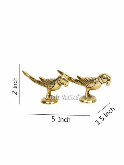 CraftVatika Parrot Showpiece Handcrafted Metal Parrots Decorative Items ...