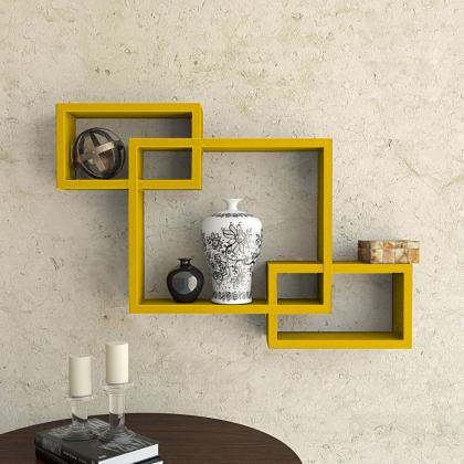 Sattva Wall Mounted Rectangle Shape Wooden Wall Shelves for Wall Decor ...