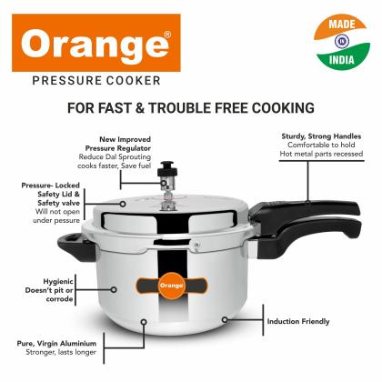 ORANGE INDUCTION BASED (OUTER LID) SMART SERIES 5 LITRE PRESSURE COOKER ...