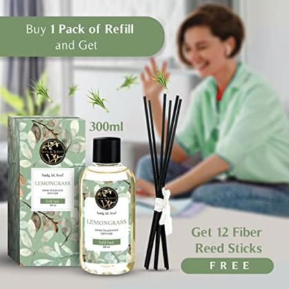 Soul & Scents Reed Diffuser Refill Lemongrass Fragrance Reed Sticks ...