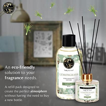 Soul & Scents Reed Diffuser Refill Lemongrass Fragrance Reed Sticks ...
