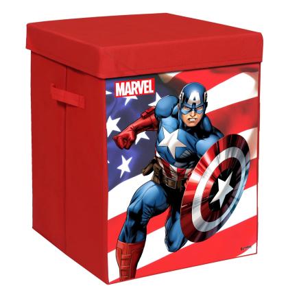 Kuber Industries Red Polycotton Marvel Captain America Print Foldable ...