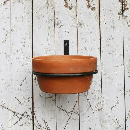 Appeasy Round Black Hanging Wall Mounted Ring Shape Pot Stand 4 pcs (18 ...