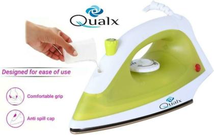QUALX QX-2022 1250 W Steam Iron with Vent Design White and Light Green ...