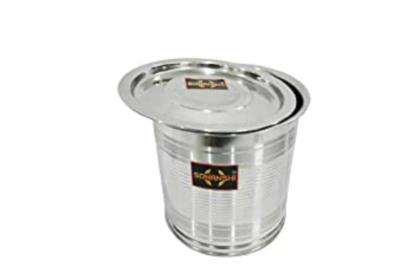 Sonanshi Silver Stainless Steel Atta Tanki With Lid 20 L - JioMart