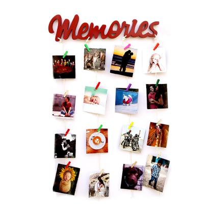 Vah Red Memories Picture Frames Collage Photo Hanging Wood Rustic - JioMart