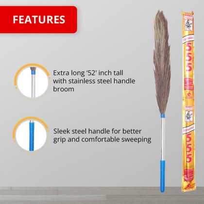 Monkey 555 International Steel Gold Broom - JioMart