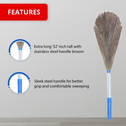Monkey 555 International Steel Gold Broom - JioMart