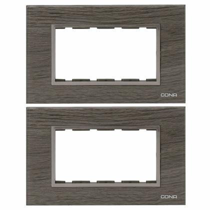 CONA 10504 Status Glassic 4 Modular Plate, Oak Wood - Pack of 2|4 ...