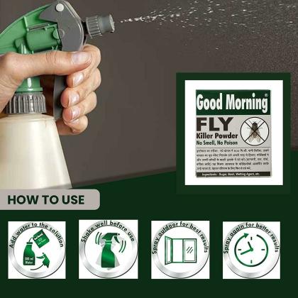 Good Morning Fly Killer Spray Powder 150 g (Pack of 5) - JioMart