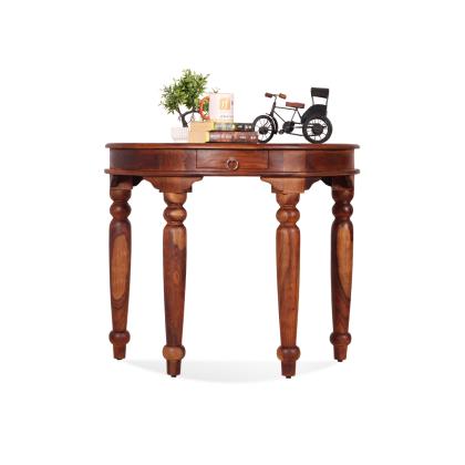 Royal Finish Crescent Console table in Sheesham in Natural Colour with ...