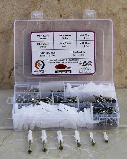 Epi-Torque Counter Sunk Slotted Minus Head Full Threaded Screws with ...