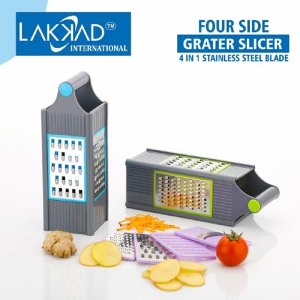 Lakkad International Plastic Four Side Grater Slicer - JioMart