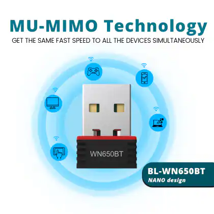 MATCH LB-LINK USB Bluetooth Adapter + Wi-Fi Dongle for PC, Printers ...