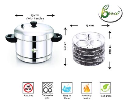 BLeaf Stainless Steel-Idli cooker (Induction & Standard) with Regular ...
